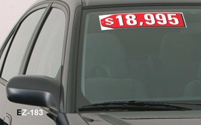 Car Dealer Windshield Stickers, Full Price Stickers, One Piece Pricer ...