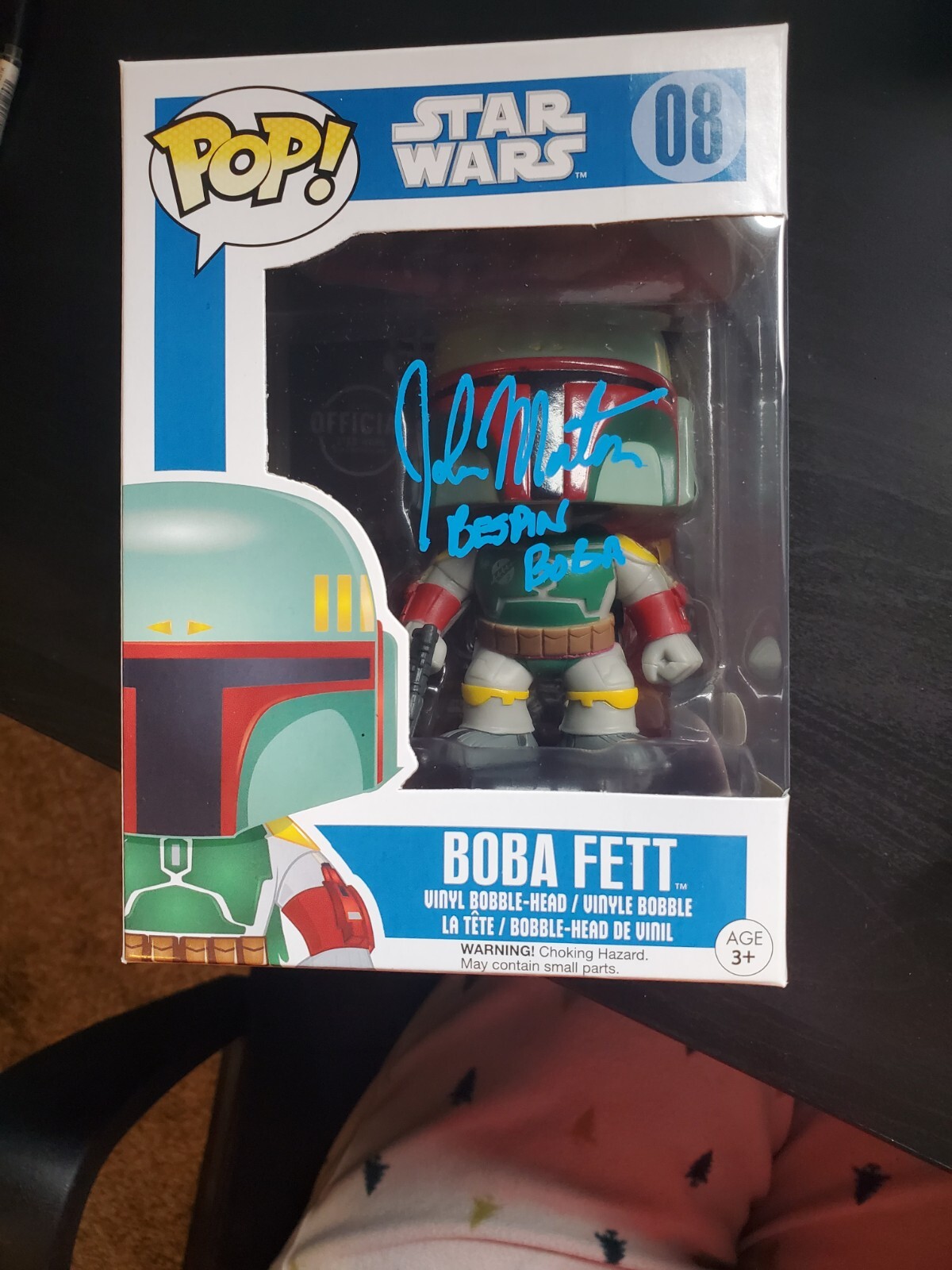 Boba Fett Funko Pop 08 Blue Box Star Wars Signed by John Morton | eBay