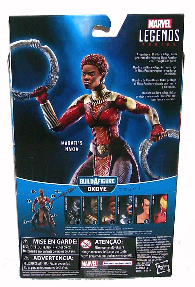MARVEL LEGENDS BLACK PANTHER SERIES MARVEL'S NAKIA BAF OKOYE ACTION ...