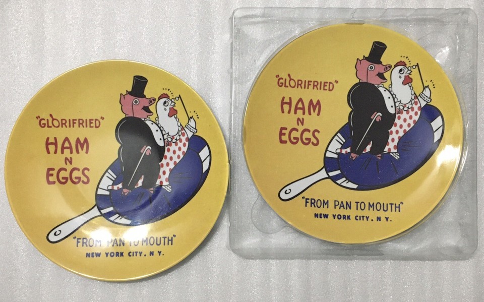 Accoutrements Roadhouse Cafe Retro Diner Plate Set Glorifried Eggs Ham ...