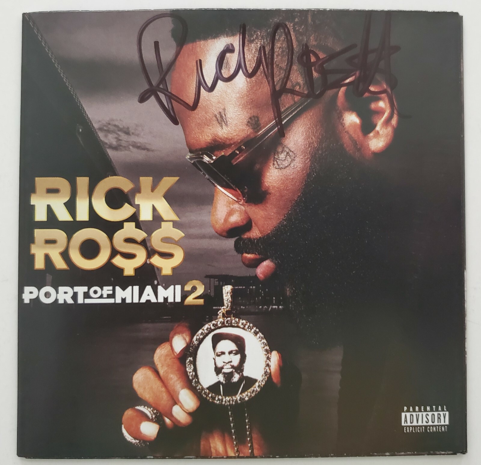 Rick Ross Signed Port Of Miami 2 CD Booklet Rare Auto Hip Hop Rapper ...