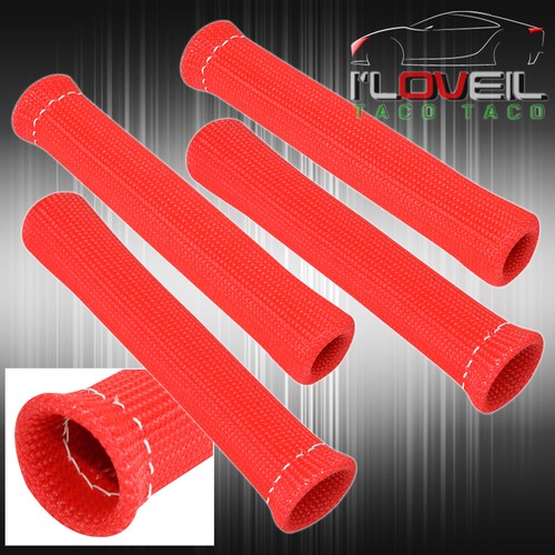 Universal 4 Piece Heat Shield Wrap Slip On Spark Plug Wire Insulator ...