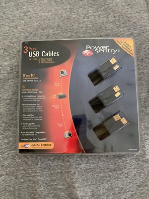 Power Sentry 3-pack USB Cables | eBay