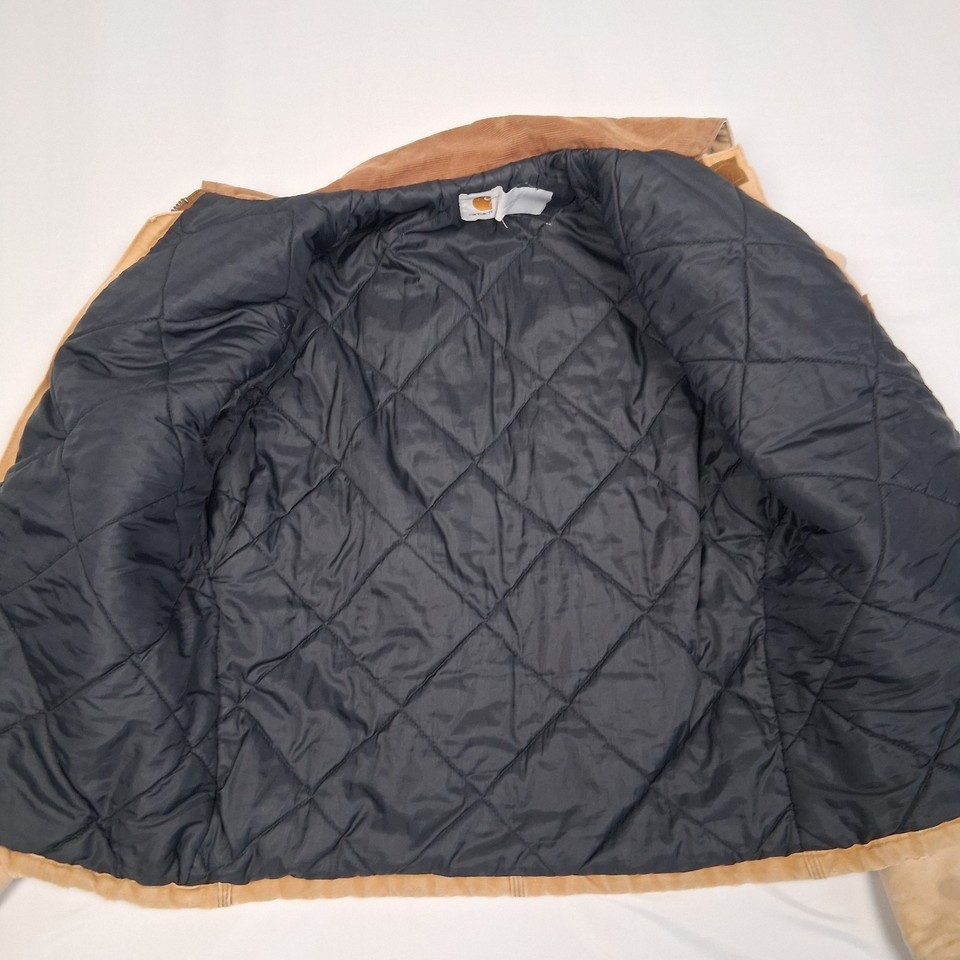 VTG 90s Carhartt J02 BRN USA Mens Arctic Quilted Lined DuckCanvas ...