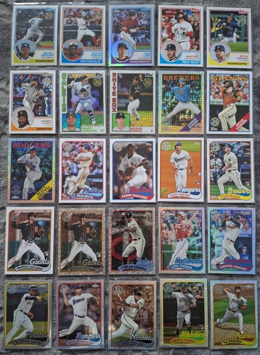 (25) 2018-24 Topps Baseball Card Insert Lot - 35th Anniversary Chrome ...