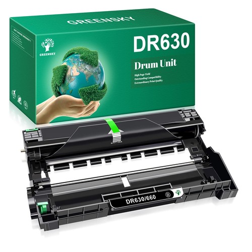 GREENSKY Compatible Drum-Unit Replacement for Brother DR630 DR-630 for ...