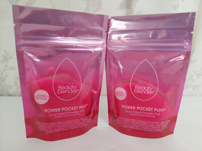 2x Beauty Blender POWER POCKET POWDER PUFF - Dual Sided x 2 Full Size ...