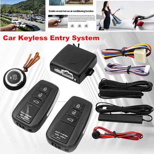 Car Keyless Entry System with Engine Start Push Button Alarm Remote ...