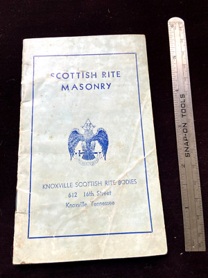 Vintage Masonic Pamphlet Booklet Freemasonry Shriners Scottish Rite ...