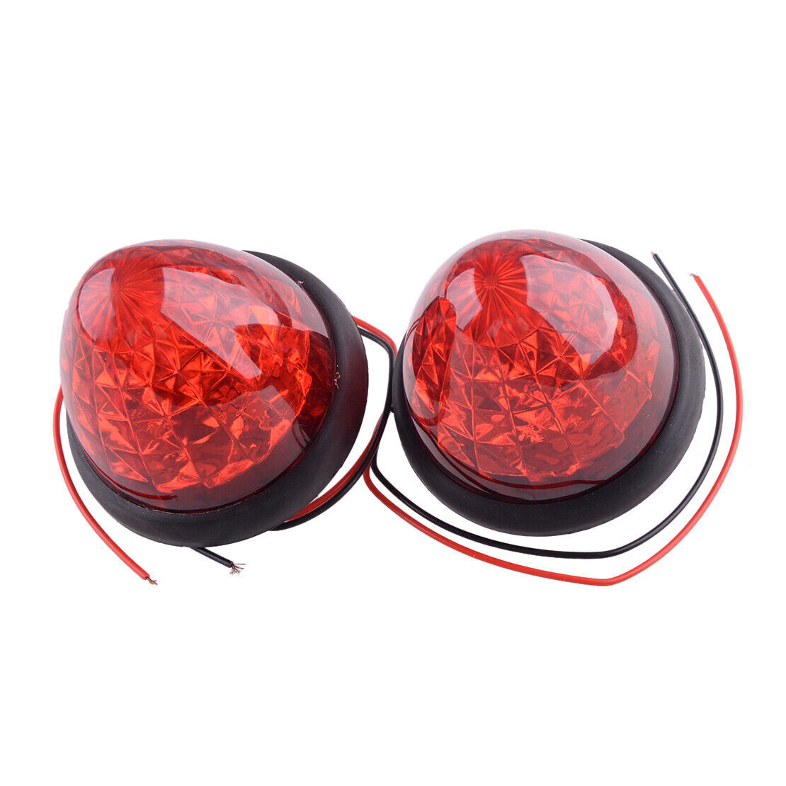 1set Red Round LED Side Marker Beehive Cone Lights for Peterbilt Truck ...