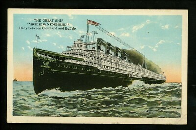 Ship postcard Excursion Seeandbee Great Ship of C & B Line Cleveland ...