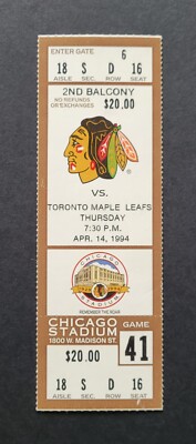Chicago Blackhawks 1994 Last Regular Season Hockey Game @ Chicago ...