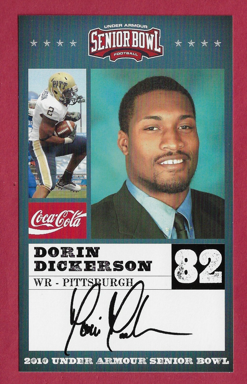 DORIN DICKERSON 2010 SENIOR BOWL PITT PANTHERS ROOKIE CARD BUFFALO ...