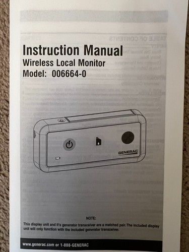 Generac wireless generator monitor *FREE SHIPPING* | eBay