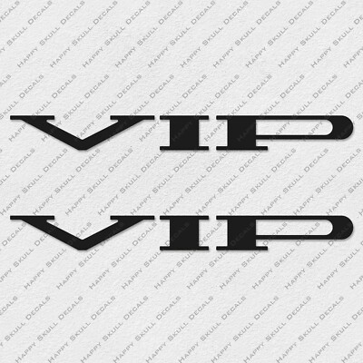 VIP BOAT LOGO BLACK DECALS 2 29" LONG | eBay