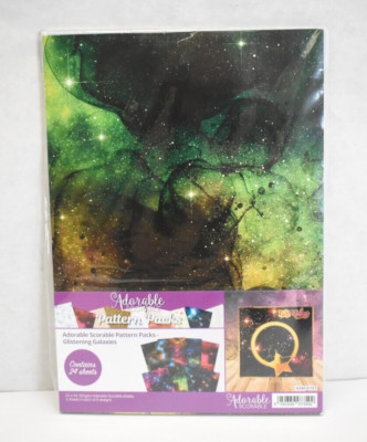 Hunkydory Crafts Adorable Scorable Pattern Packs Glistening Galaxies 24 ...