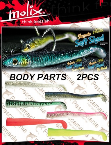 artificielle spinning Molix Jugulo Soft Shad - queue de rechange (2 pièces) | eBay