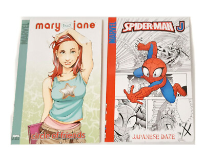Marvel Comics SPIDERMAN J MANGA & MARY JANE comic book set of 2, RARE ...