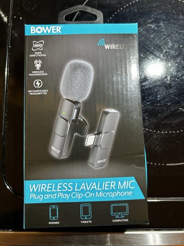 Bower Wireless Lavalier Microphone; plug-and-play clip-on mic | eBay
