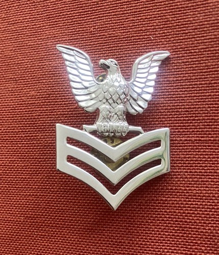 U.S. Navy First Class Petty Officer (E6 FCPO) Silver Garrison Cap ...