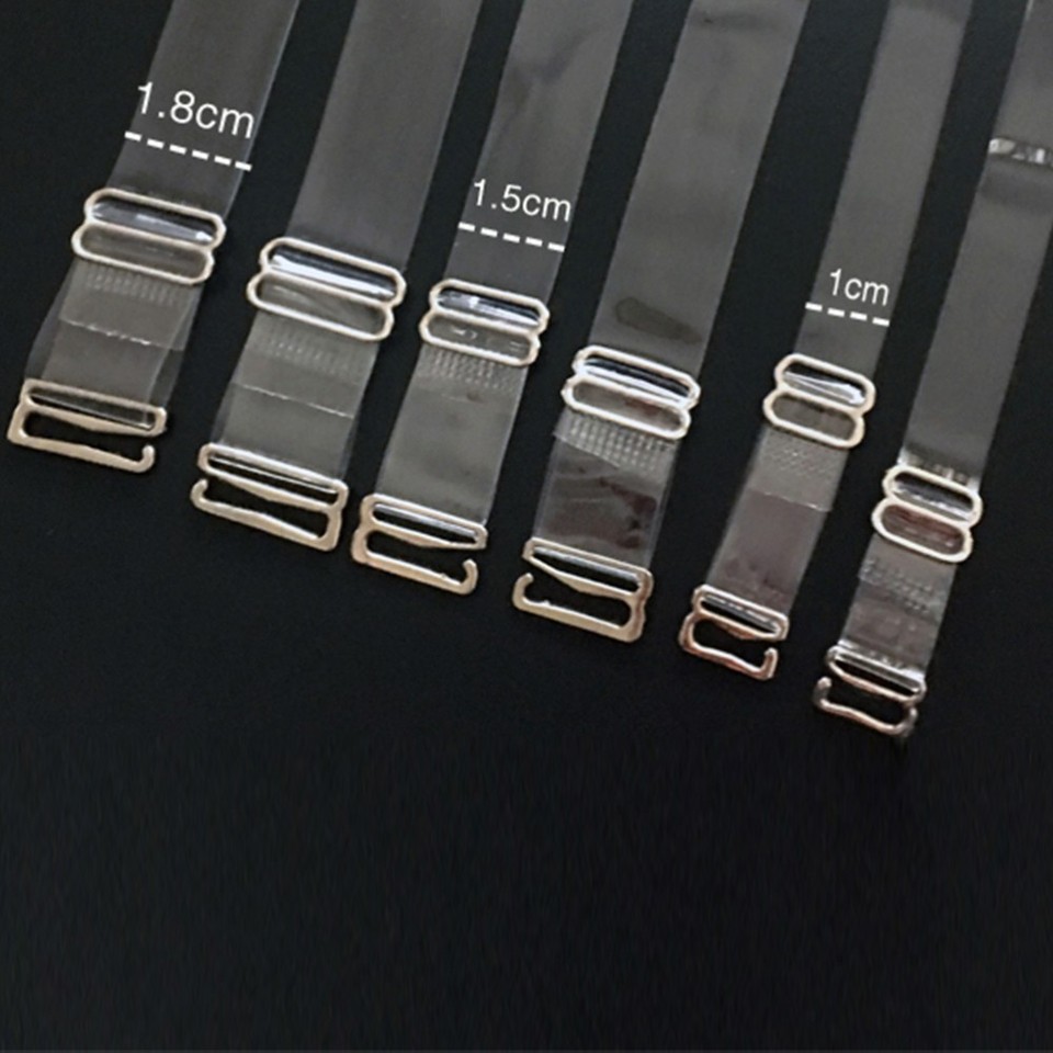 3 Pairs Invisible Shoulder Strap Bra Clear Straps Plastic Transparent ...