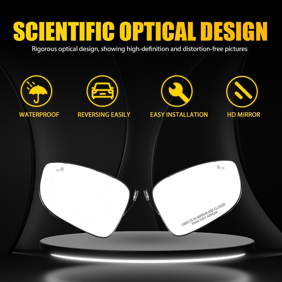 Passenger Driver Side Mirror Glass Heated W/Blind Spot For 2018-22 ...