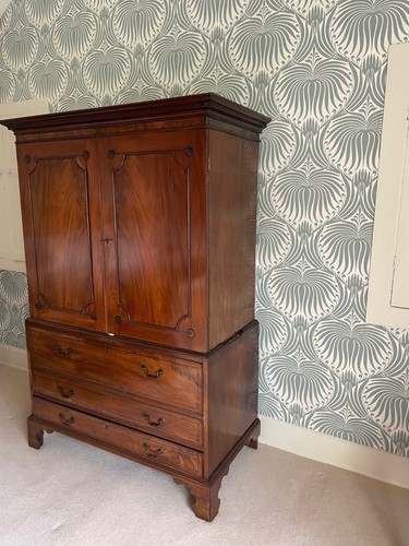 Antique wooden wardrobe / linen press | eBay UK