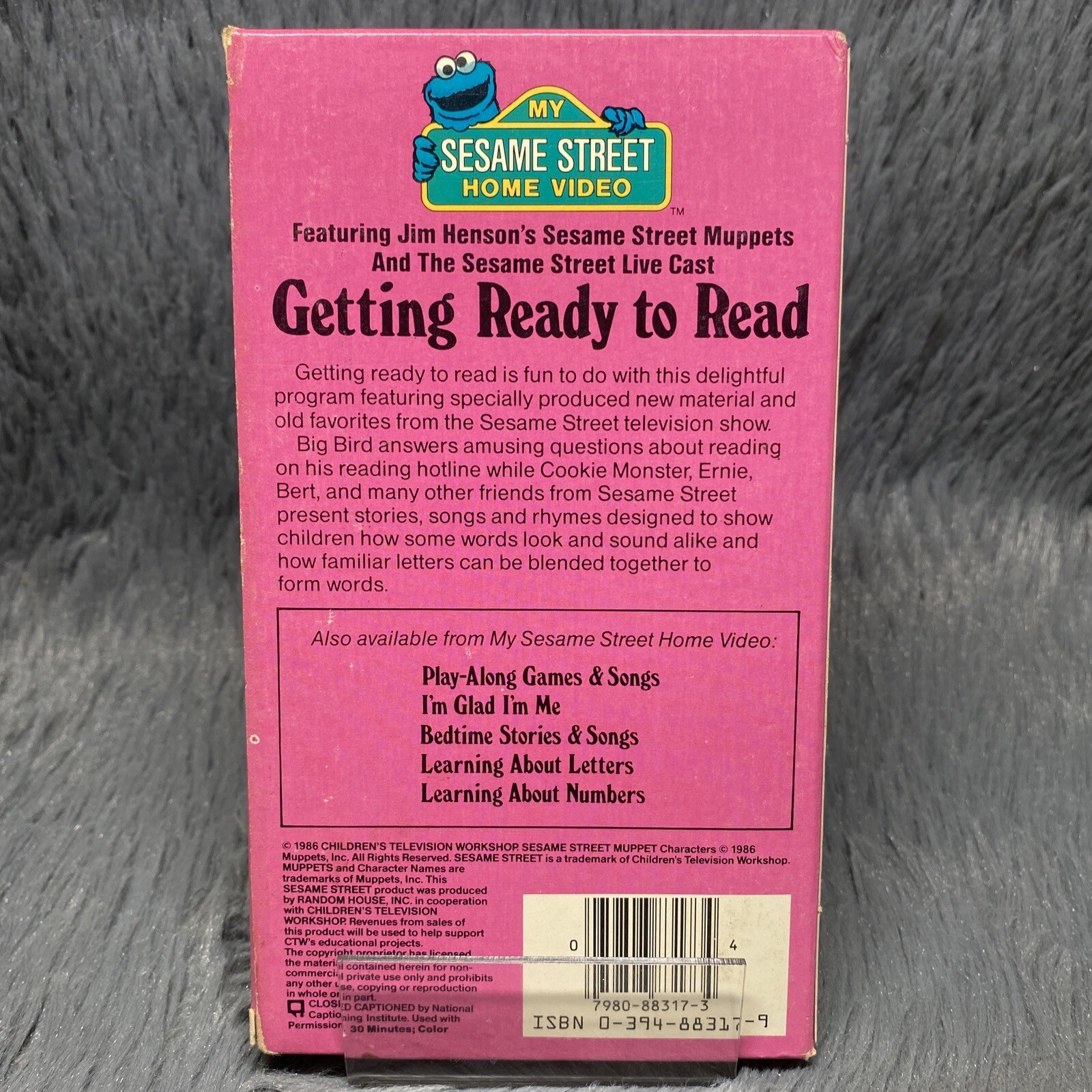 Sesame Street Home Video Getting Ready To Read VHS 1986 Tape With ...