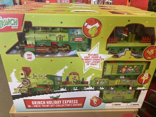 Dr. Seuss The Grinch Holiday Express Train Set, Collector's Edition, 36 ...