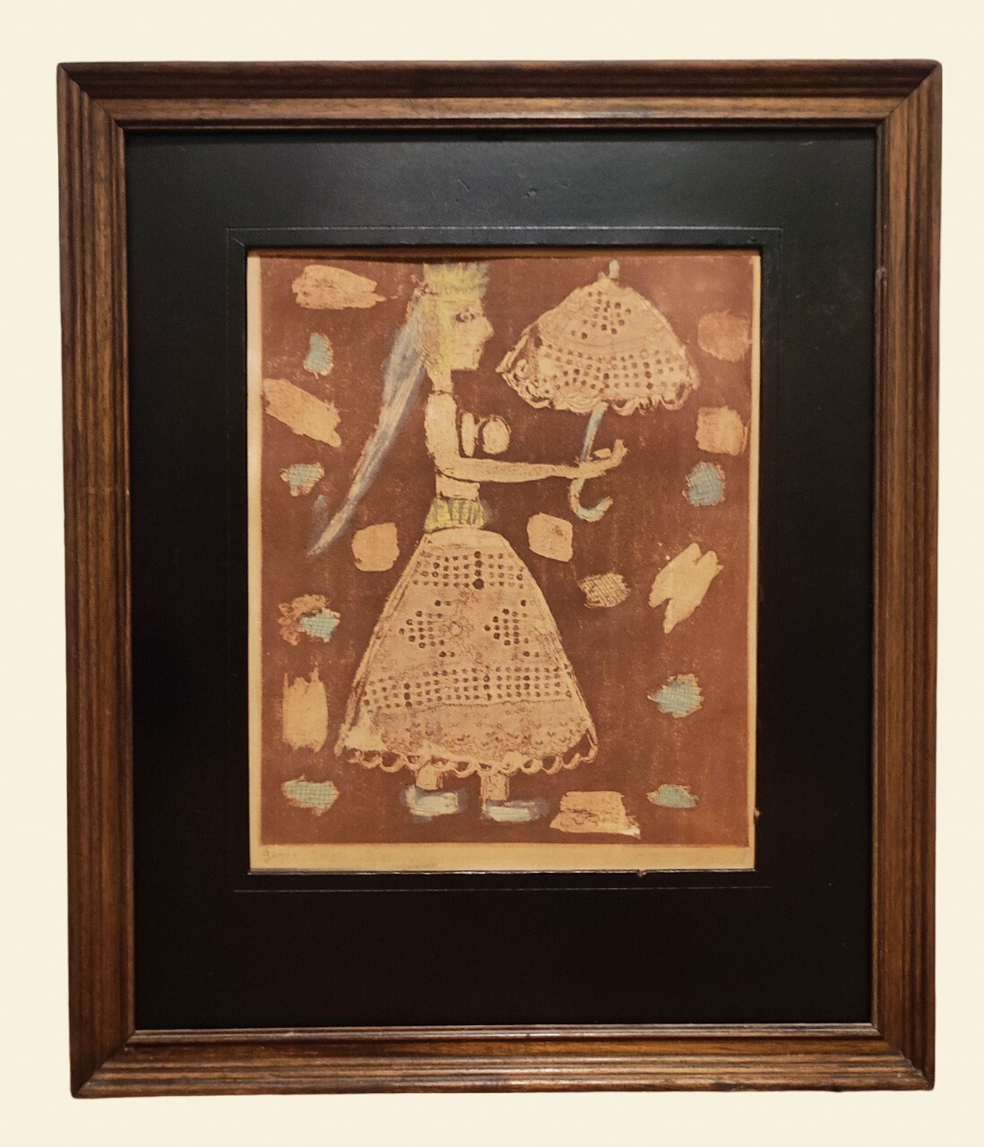 1950s Genia Berger, Limited Edition Framed Lithograph With Touches of ...