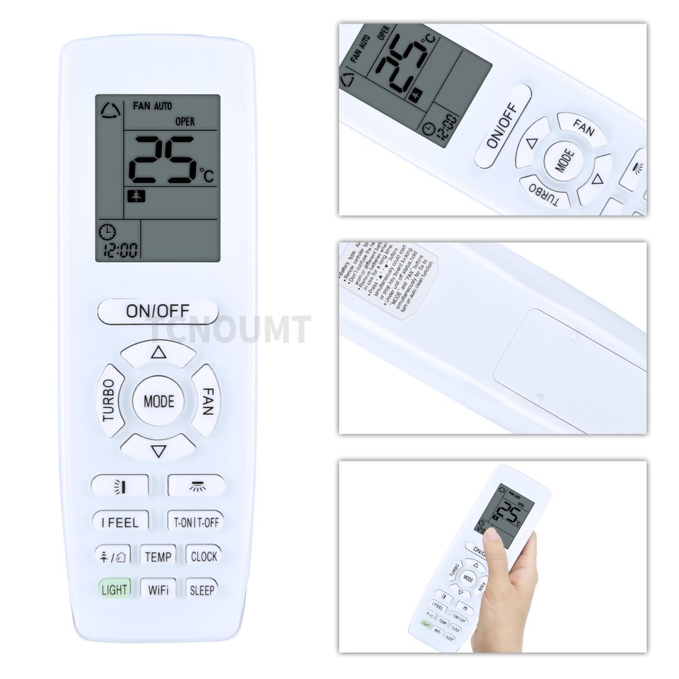 New YAP1F7 Replacement Remote Control For GREE AC A/C Air Conditioner ...