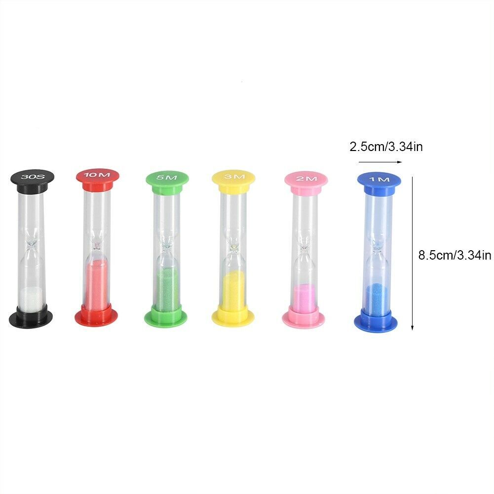 6Pcs Kid 6 Colors Classroom Game Sand Clock Timer montessori Toys ...