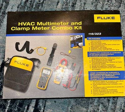 New Fluke 116/323 HVAC Combo Kit Multimeter Clamp Meter 95969659208 | eBay