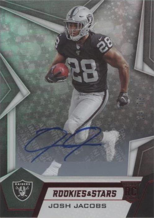 2019 Panini Rookies & Stars - Josh Jacobs #117 Longevity Signatures /75 ...