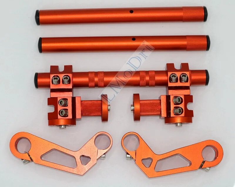 Motorcycle CNC Adjustable Steering Handlebar 7/8" Removable Handle Bar ...