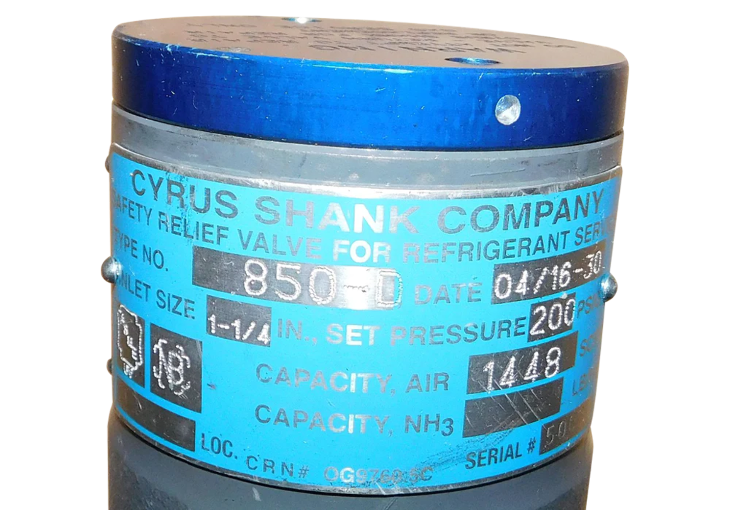 Cyrus Shank Company 850-D Refrigerant Safety Relief Valve 1 1/4" New | eBay