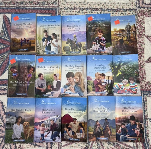 Lot Of 15 Love Inspired Inspirational Romance - LARGE Print Paperbacks ...