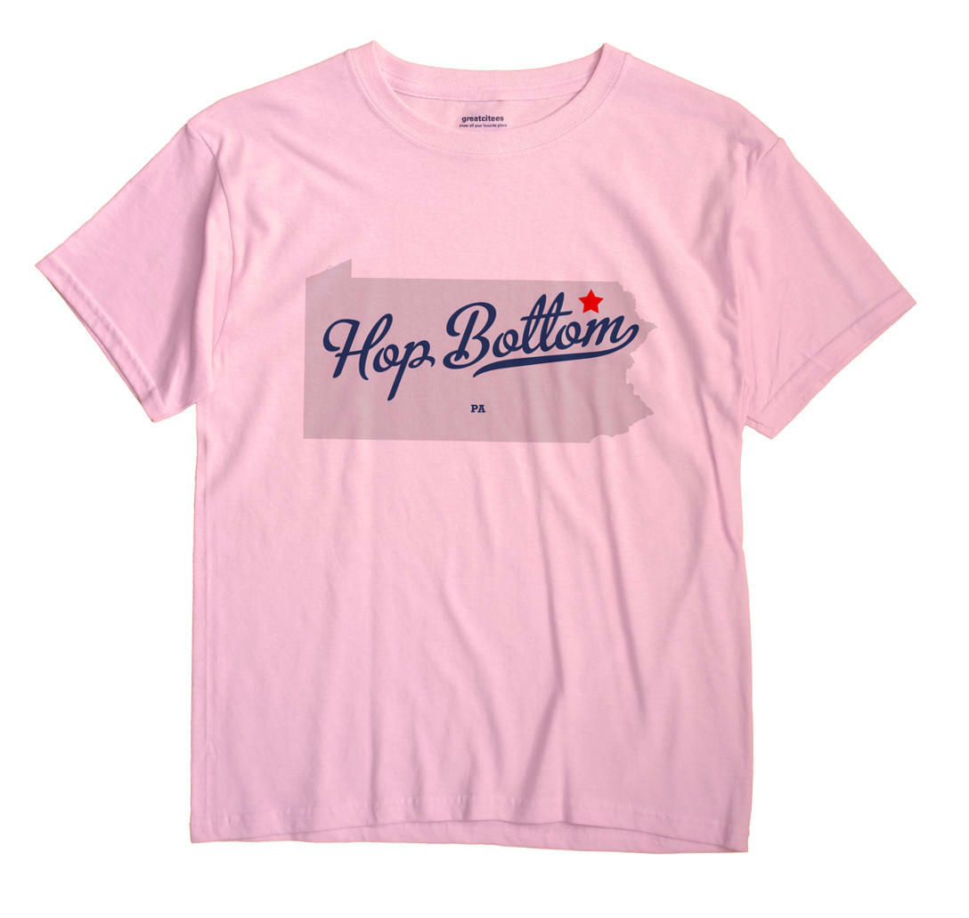 Hop Bottom Pennsylvania PA T-Shirt MAP | eBay