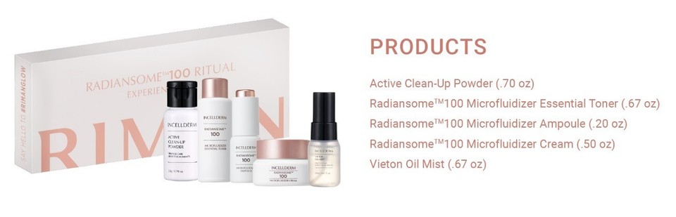 NEW - INCELLDERM - RADIANSOME RIMAN Ritual Experience Kit - US Stock | eBay