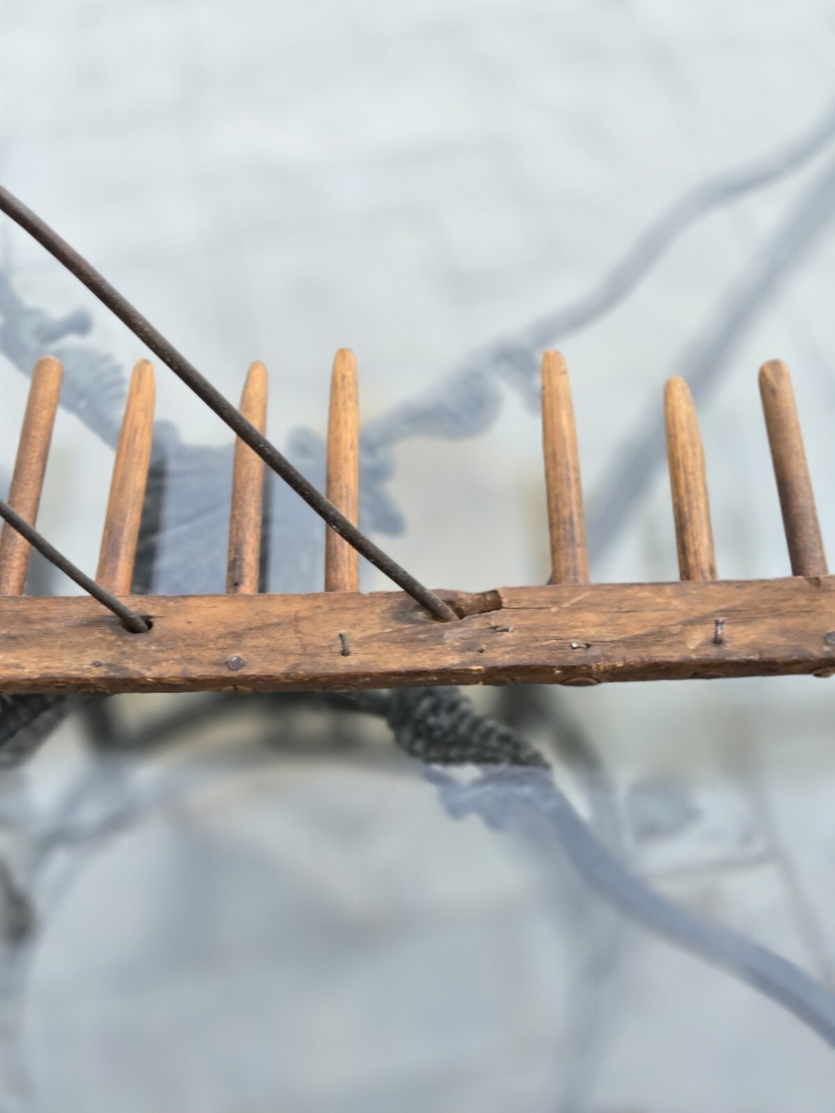 Antique Vintage Primitive Wood Hay Rake | eBay