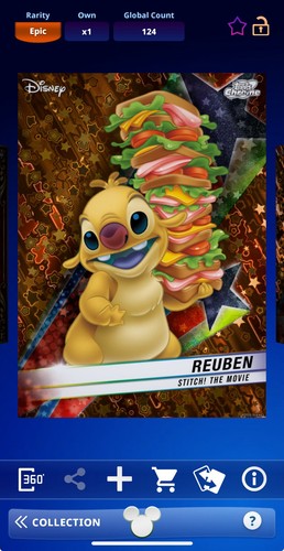 DIGITAL TOPPS DISNEY COLLECT Reuben EPIC ORANGE STARFRACTOR Read | eBay