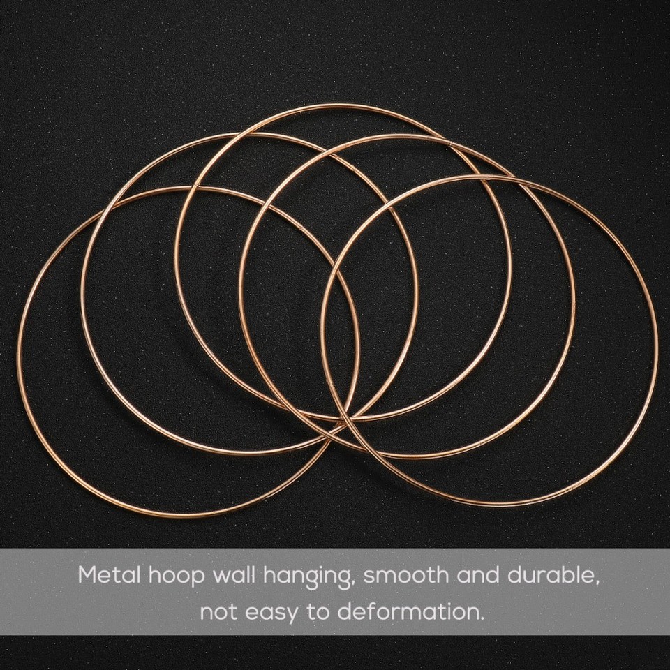 5 Pcs Simple Dreamcatcher Round Golden Metal Ring for DIY Manual ...