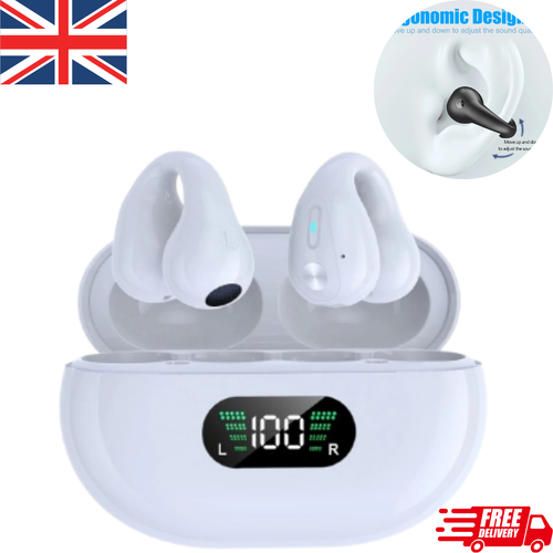 TWS Ear Bone Conduction Earring Type Sports Clip Ear Wireless Bluetooth ...