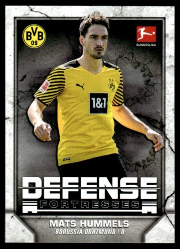 2021 Topps Bundesliga Defense Fortresses Mats Hummels Borussia Dortmund ...
