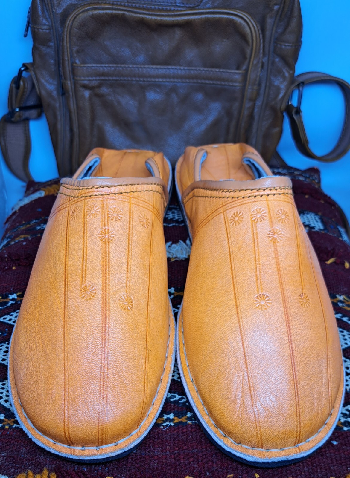 Moroccan Traditional Babouches Slippers for Men Handmade Leather ...