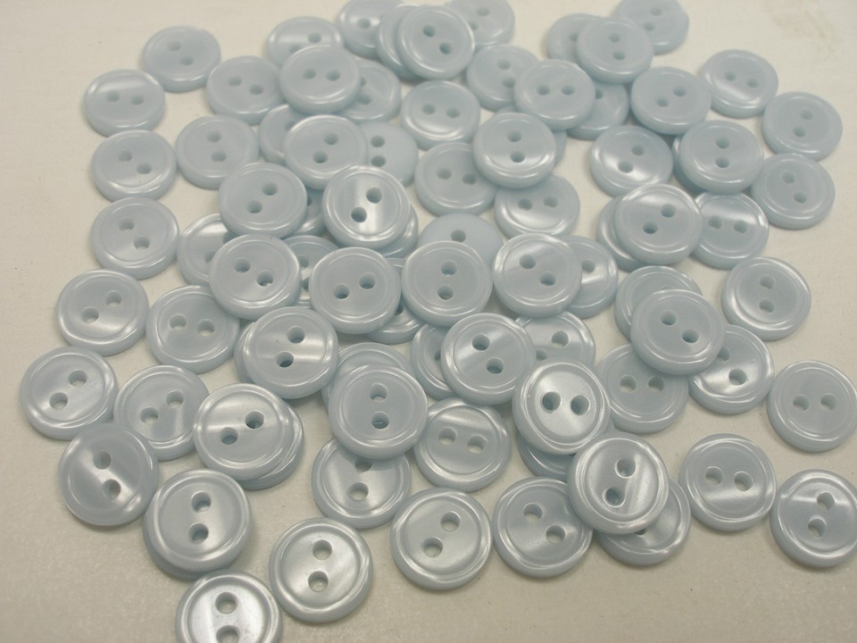 New 10 or 25 Pearly Light Baby Blue Buttons Size 7/16, 11mm P20 | eBay