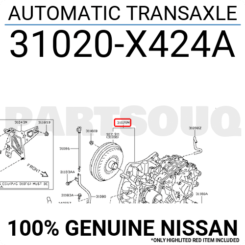 31020X424A Genuine Nissan Automatic Transaxle 31020-x424a for sale ...