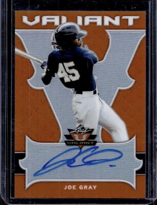 2018 Leaf Valiant Joe Gray Prospect Orange Autograph Auto /35 Rookie ...