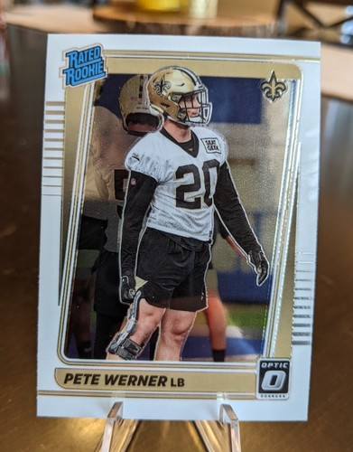 Pete Werner 2021 Donruss Optic Rated Rooke # 276 RC New Orleans Saints ...