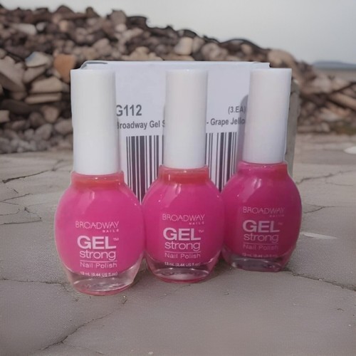 3 PACK G112 (Grape Jello- PINK) Broadway Nails*Gel Nail Polish .44floz ...